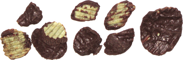 Lay's Wavy Original Potato Chips Dipped in Milk Chocolate