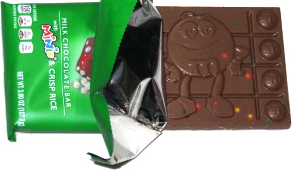 M&M's Crispy Mint Milk Chocolate Bar with Minis & Crisp Rice