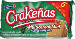 Crakeñas Multicereal Miel con Avena, Trigoy Maiz