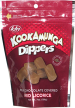 Kookamunga Dippers Milk Chocolate Covered Red Licorice