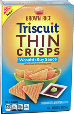 Brown Rice Triscuit Thin Crisps Wasabi & Soy Sauce