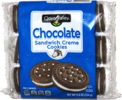 Clover Valley Chocolate Sandwich Creme Cookies