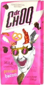 Dr. Choq Milk Chocolate with Pretzel Bacon