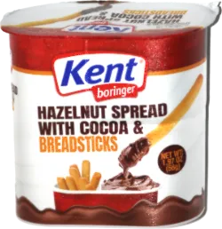 Kent Boringer Hazelnut Spread with Cocoa and Breadsticks