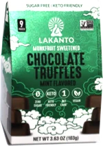 Lakanto Monkfruit Sweetened Chocolate Truffles Mint Flavored