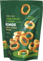 Trader Joe's Sour Cream & Onion Rings Lentil & Rice Snacks